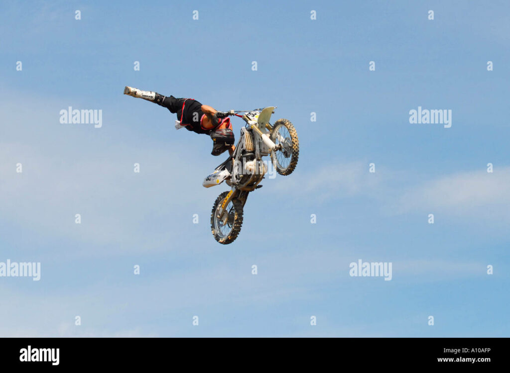 Daredevil biker stuns Indonesia’s night fair crowd with fearless stunts ...