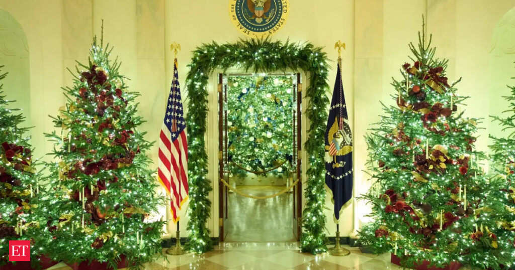 Melania Trump reveals white house Christmas decorations with “home is ...