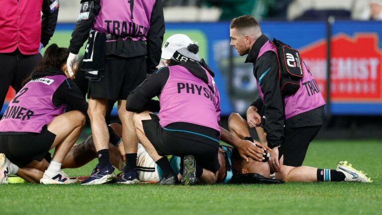 ‘Heartbreaking scenes’ as Port Adelaide veteran Esava Ratugolea suffers ...